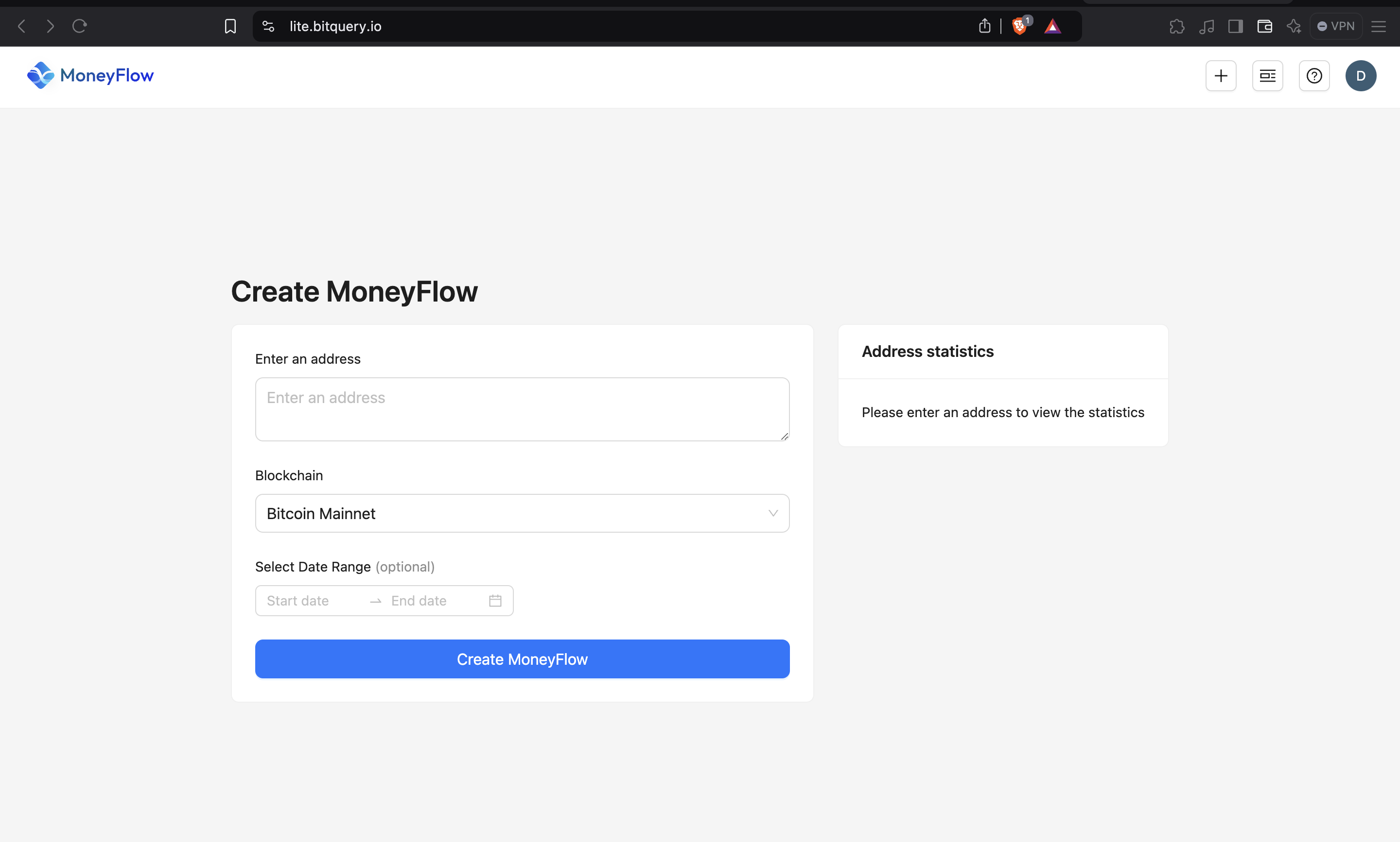 Create a Moneyflow | Moneyflow Lite Docs
